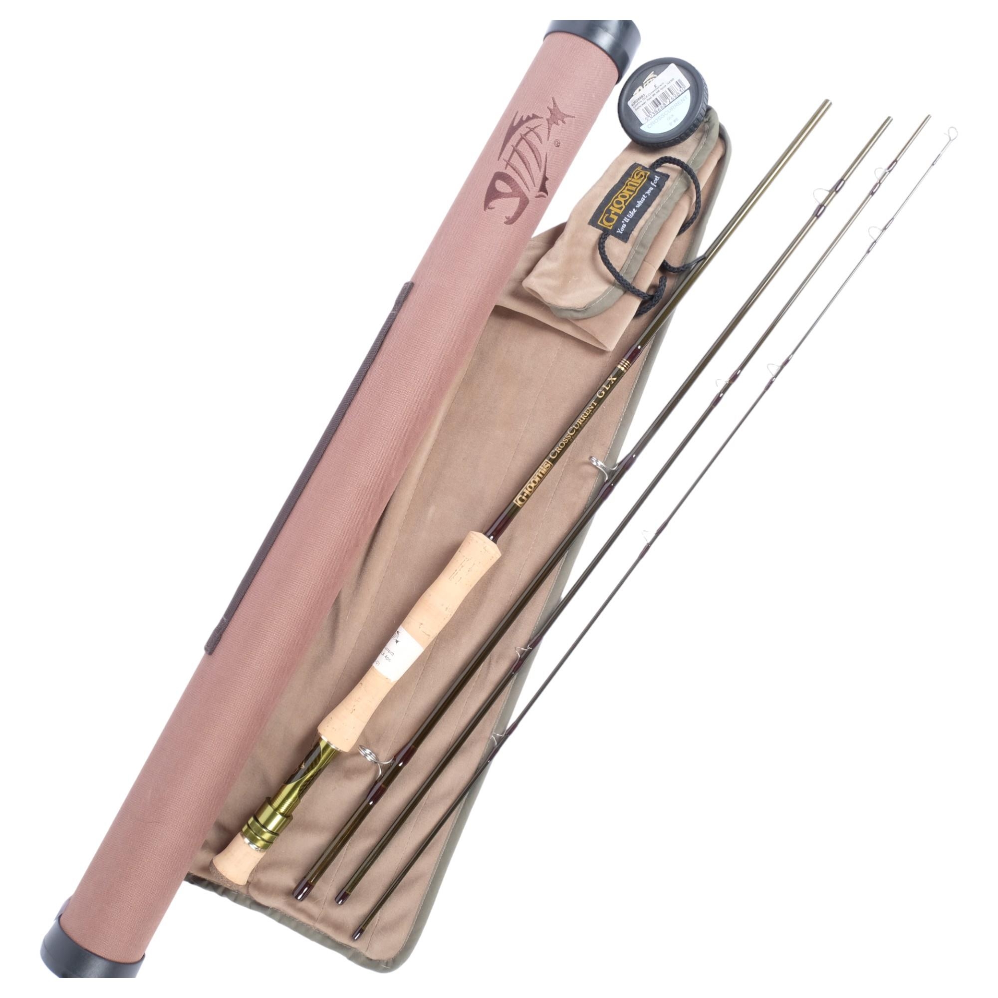 A G Loomis Cross Current GLX 9' 8 weight 4-piece fishing rod, unused ...