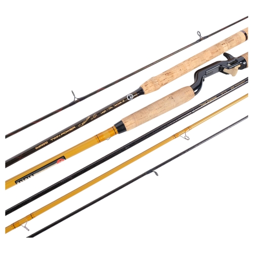AN ABU Atlantic 443S Zoom 9' 2-piece fishing rod, a Shimano Twin Power ...