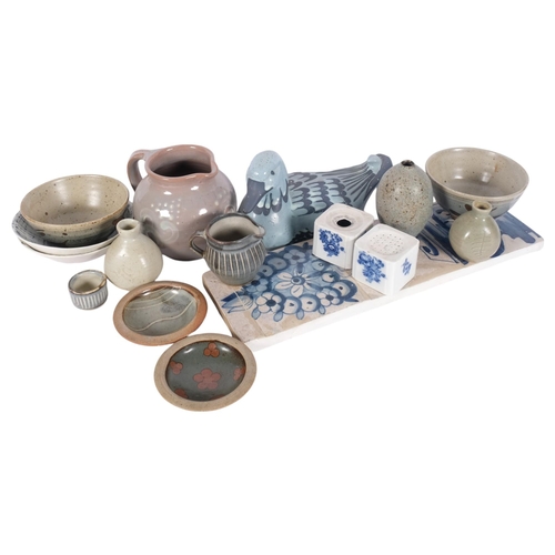 A David Sharp duck, L25cm, Art pottery jug, Studio vases and dishes ...