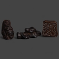 Netsukes: Tiger, Frog and Tablet of Frogs A collection of three ...