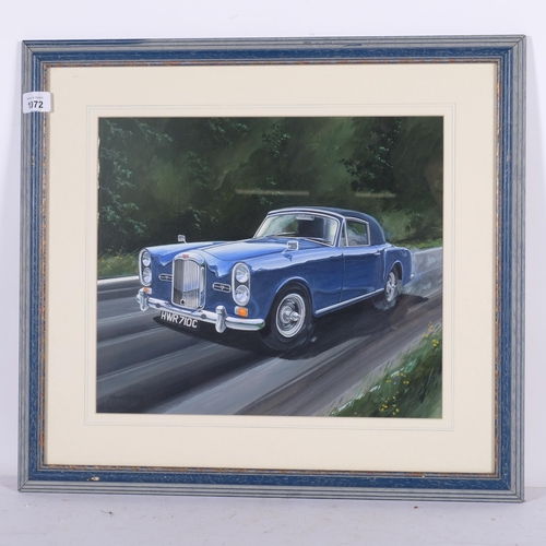 Steven Massey, 20th century, gouache painting of an Alvis motorcar ...