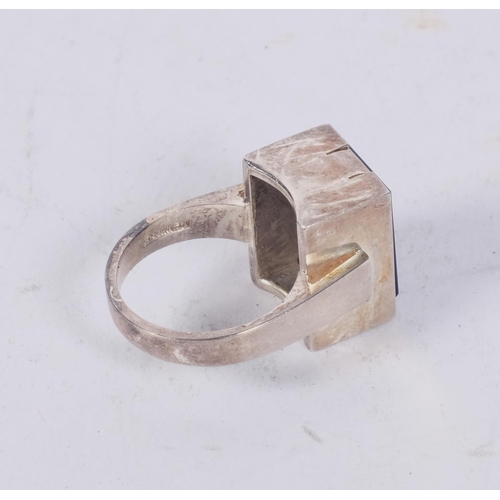 SVEN HAUGAARD - a Danish modernist sterling silver onyx geometric ...