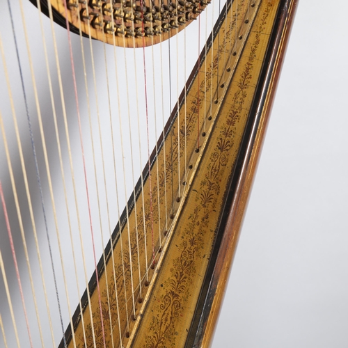 A full-size 19th century concert harp by Frederick Grosjean of Soho ...