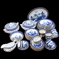 Booths Real Old Willow pattern dinner service, including tureens and ...