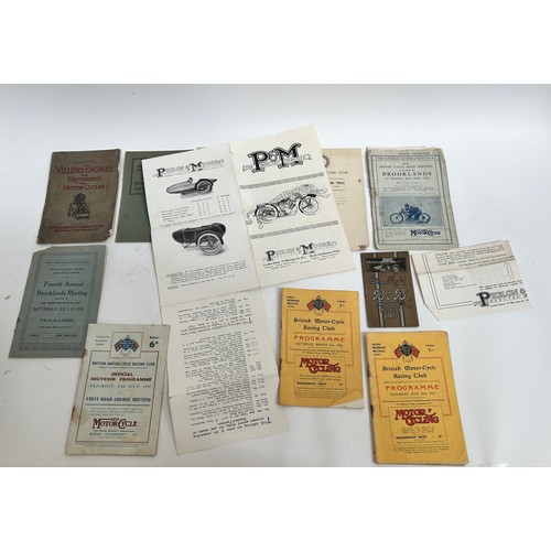 1920s Brooklands Automobile Racing Club race cards, 1920s and '30s, and ...