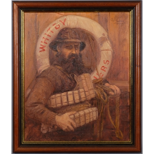 P B P Hudson, Whitby Fishermen, mid-20th century oil on canvas, 56cm x ...