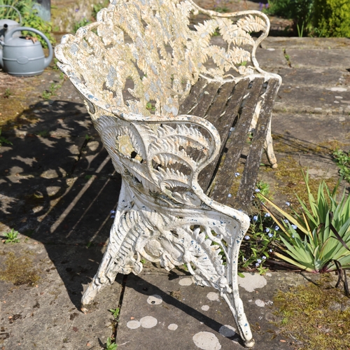 A pair of 19th century Coalbrookdale cast-iron fern design garden ...