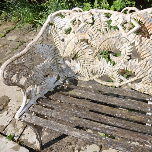 A pair of 19th century Coalbrookdale cast-iron fern design garden ...