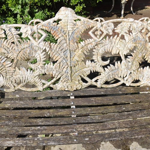 A pair of 19th century Coalbrookdale cast-iron fern design garden ...