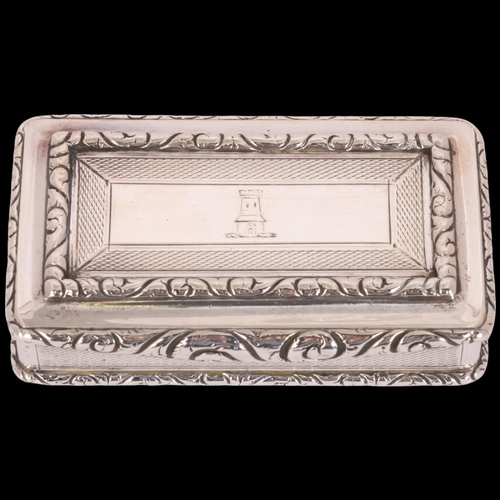 A George IV silver snuff box, Thomas Newbold, Birmingham 1825 ...