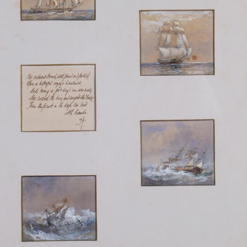 Oswald Walter Brierly (1817 - 1894), a group of 6 miniature marine ...