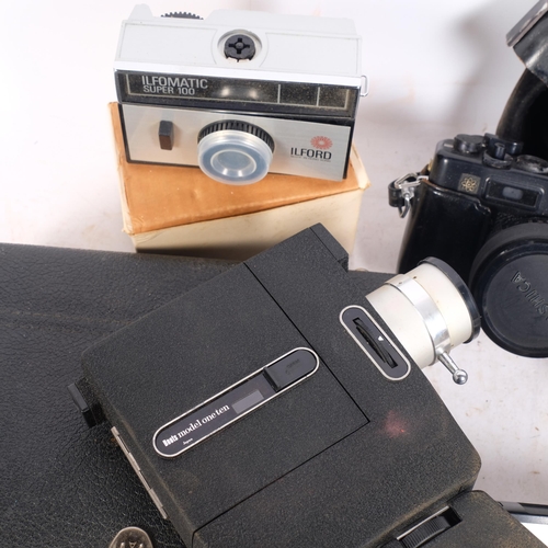 A group of various Vintage cameras including, an Electro 35, Agfa, a ...