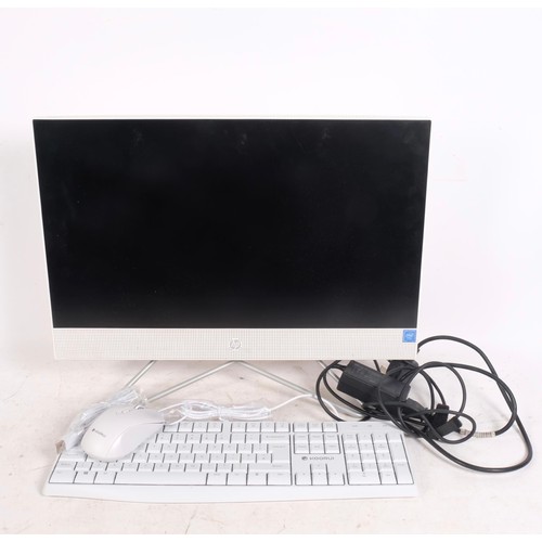 A Hewlett Packard HP22 All-In-One computer and monitor combined ...