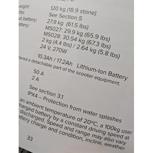 A Drive Astrolite lightweight mobility scooter, with instruction manual ...