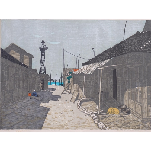 Fumio Kitaoka (1918 - 2007), Fishing Village In The Afternoon, 1966 ...
