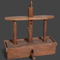 Curiosity & Macabre - a late 19th century oak Folk Art mouse trap, L27cm