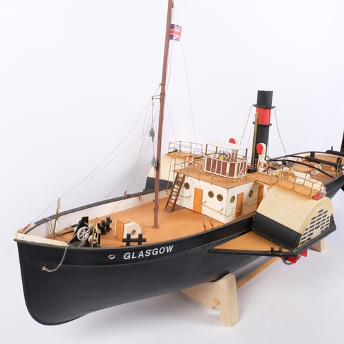 A remote controlled scratch-built scale model of the paddle steamer ...