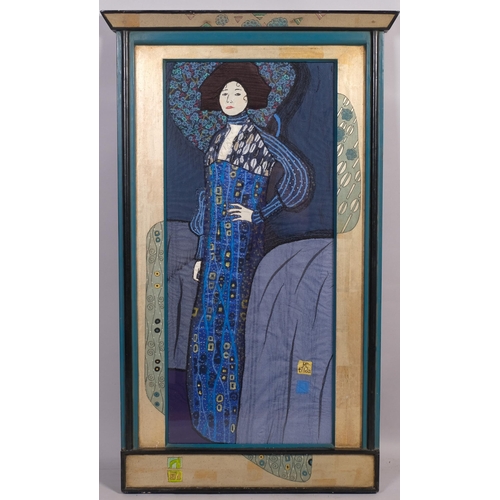 Manner of Gustav Klint, Emelie Floge, textile embroidered picture in ...