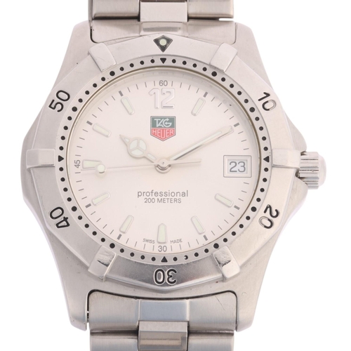 TAG HEUER - a stainless steel Professional 2000 Series quartz calendar ...