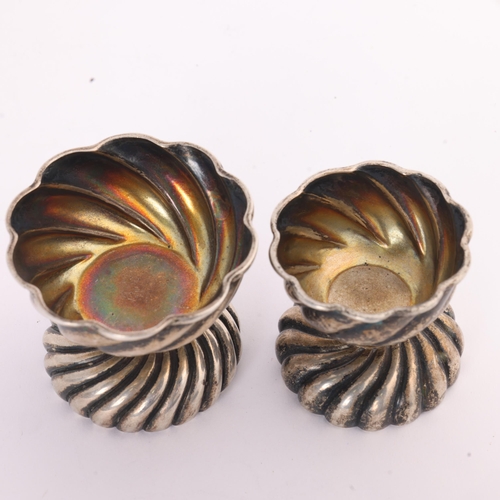 WILLIAM LEUCHARS - a graduated pair of Victorian silver measures ...