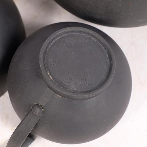 Wedgwood black Basalt Ware 4-piece tea set
