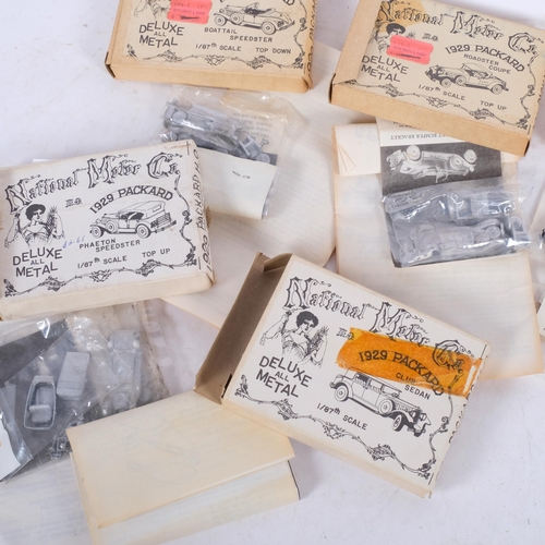 6 Vintage Deluxe metal set from The National Motor Club, 1929 Packard ...