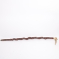 Carved stag antler country cane, the antler handle with cow horn washer ...