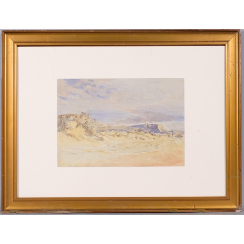Edward Lear (1812-1888) Landscape near Damascus, watercolour, signed ...