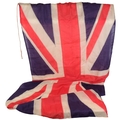 A large World War II heavy duty cotton sewn Union Jack, 7'6" x 4'6"