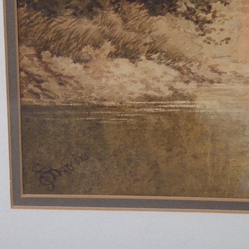 Stephen James Bowers (1874-1891) untitled watercolour, signed lower ...