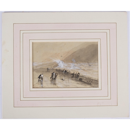 Joseph McIntyre (1841 - 1897), storm swept promenade Berwick-upon-Tweed ...