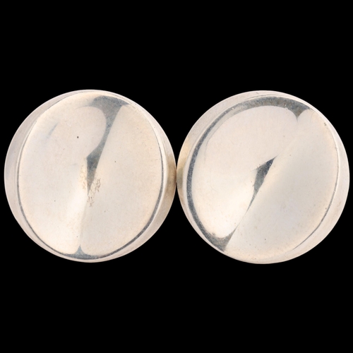 GEORG JENSEN - a pair of Danish modernist sterling silver abstract ...
