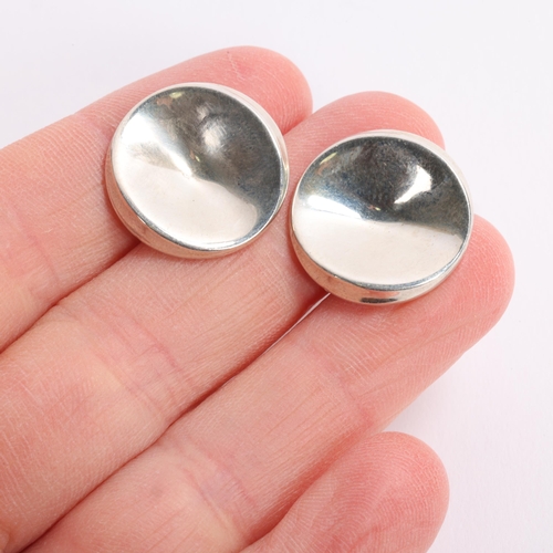 GEORG JENSEN - a pair of Danish modernist sterling silver abstract ...