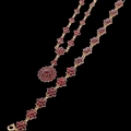 HUGO GRUN - a Vintage Danish silver-gilt Bohemian garnet pendant ...