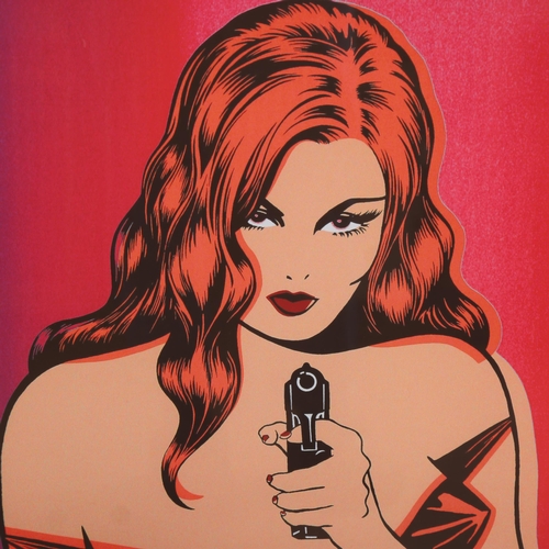 NIAGARA DETROIT (b.1955), American, "RUN", a large format print, signed ...