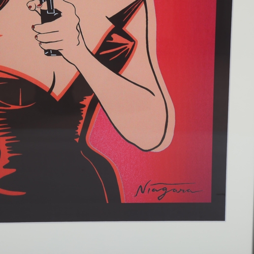 NIAGARA DETROIT (b.1955), American, "RUN", a large format print, signed ...