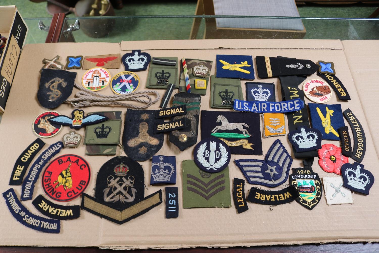 Collection of Military cloth Badges