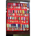 Collection of assorted Military Miniature Medals with ribbons