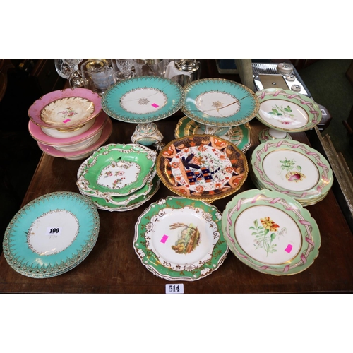 190 - Large collection of assorted Dessert ware comports and plates to ...
