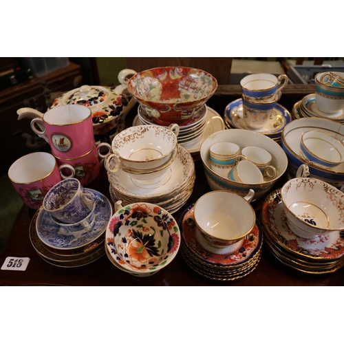 Large collection of English Teaware cups & Saucers and bowls to include ...