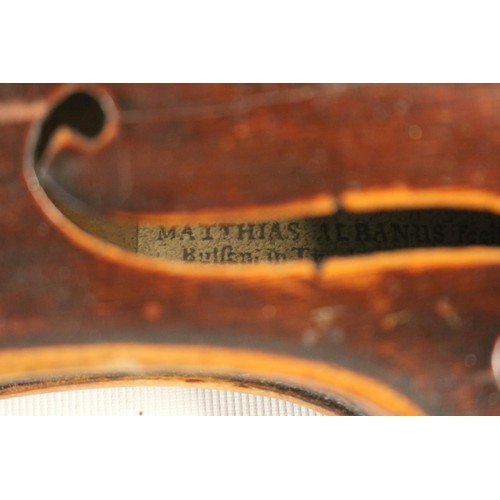Violin attributed to Mathias Albani or Matthias Alban violin maker from ...