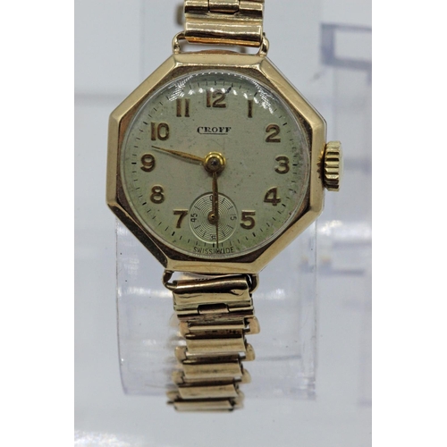Vintage CROFF 9ct Solid Gold Watch 15.39gms c1957. Vintage solid 9ct ...