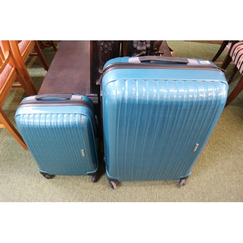 335 - Set of Turquoise Samsonite travel cases