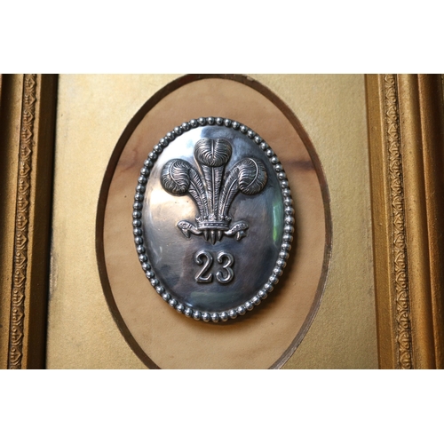 Rare British 23rd Regiment of Foot Soldiers Silver Shoulder plate ...