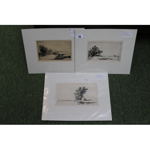 75 - William Palmer Robins RE 1882 - 1959 etching of 'Stokesby ...