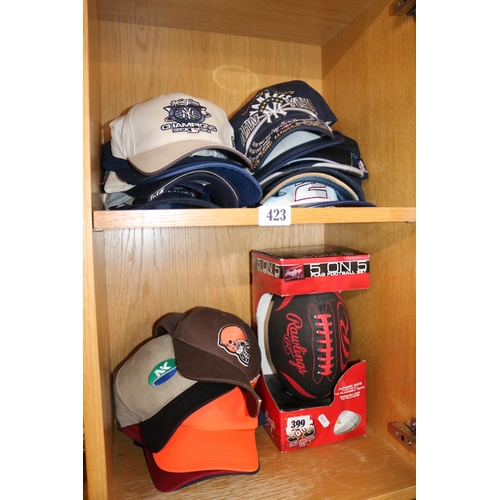 423 - Collection of American Sports Caps and other Baseball caps