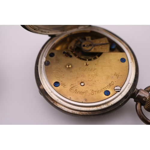 William Crow of Stafford Silver pocket watch and another Silver pocket ...