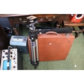 Large Leather Masonic Case, Manfrotto 055C & a Transistor Ranger