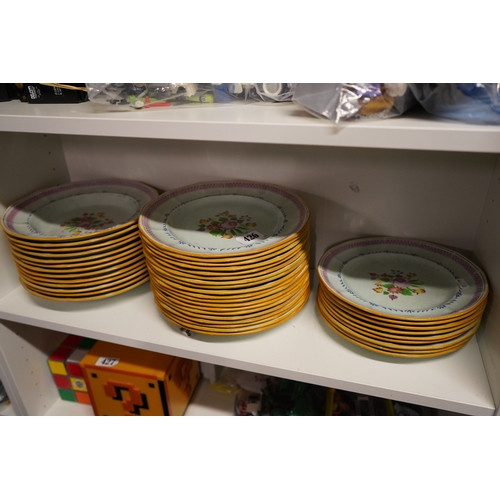 426 - Collection of Adams Pottery Calyx Ware Hand painted plates and bowls