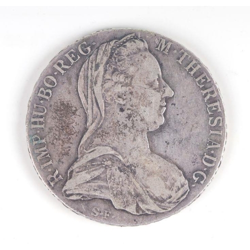A 1780 Maria Theresia Austria 1 Thaler silver coin.